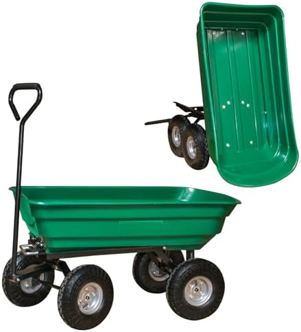 Draper Garden Trolley Cart Heavy Duty | Pull Along Wheelbarrow Trolley ...