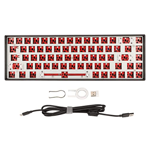 Bewinner 68 Key Mechanical Keyboard DIY Kit, 65% RGB Modular DIY ...