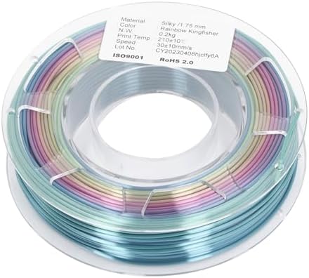 Silk Rainbow Gradient PLA Filament 1.75mm for 3D Printers Fast Color ...