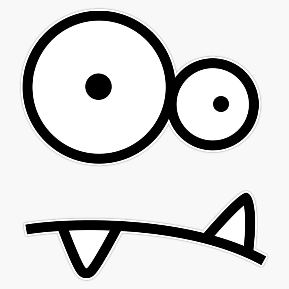 Amazon.com - Monster Eyes Vinyl Window Bumper Sticker Decal 5"