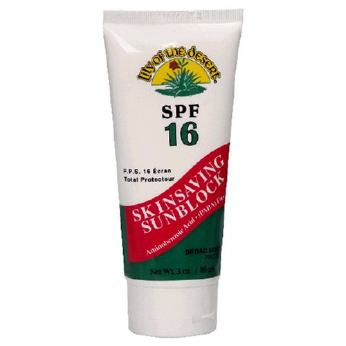 Amazon.com: Lily of the Desert Skinsaving Sunblock, SPF 16, 3-Ounces ...