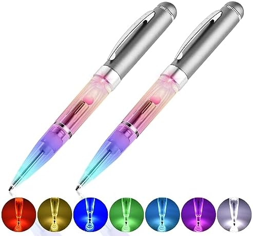 Amazon.com : Yacig Light Up Pen - 2 Piece Battery Powered Color ...