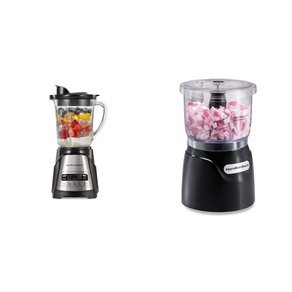 Amazon.com: Hamilton Beach Blender and Chopper Bundle for Kitchen: Home ...