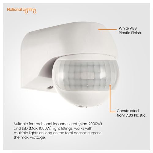 Modern IP44 Outdoor PIR 180 Degree Security Motion Sensor Presence ...