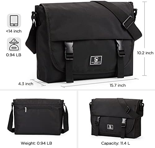 Amazon.com: OIWAS 14 Inch Messenger Bag - School Satchel For 14 Inch ...