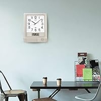 Amazon.co.jp: セイコー クロック 掛け時計 電波 アナログ プログラム機能 カレンダー 液晶表示 銀色 メタリック PT201S ...