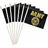 Amazon.com : LUSEOAN 20 Pack US Army Gold Crest Mini Stick Flags Small ...