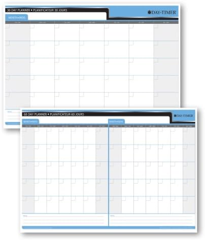 DAY-TIMER Reversible Dry Erase Flexible Undated Planner, 90/120 Day ...