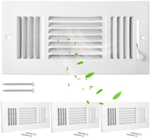 Wesiti 4 Pcs 10 x 4 Inch Ceiling Vent Covers for Home Ceiling White ...