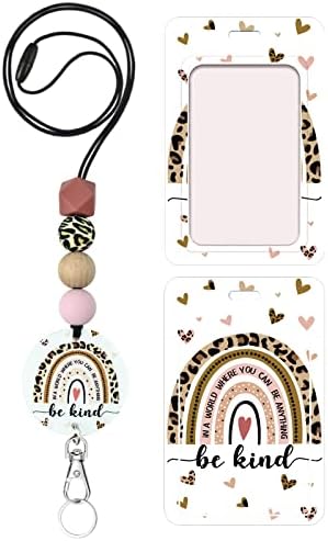 Amazon.com: 2PCS Beaded Teacher Lanyards with 2 ID Badges Holder Cute ...