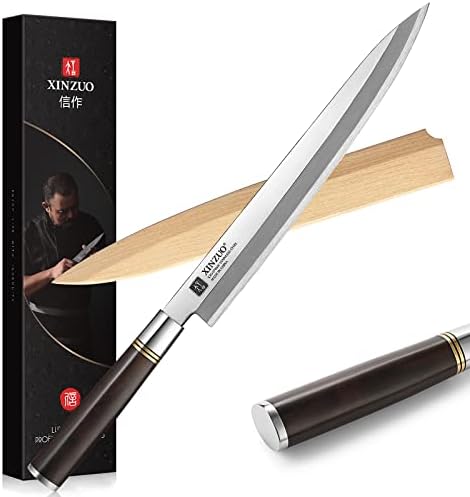 Amazon.com: XINZUO 11 Inch Yanagiba Knife X7Cr17MoV Forged Steel ...