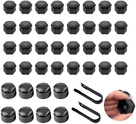 Lioqok 20 Pieces 17mm Wheel Nut Covers Set – Protective Caps for Wheel ...