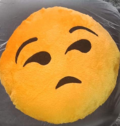 Buy Nitsha Microfiber, Satin Sad Smiley Cushions Pillows, 32 X 32 Cm ...