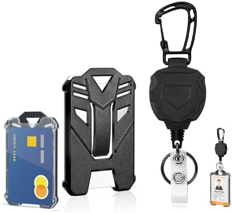 ID Card Holder for Office,Retractable ID Card Pulley with Keychain and ...