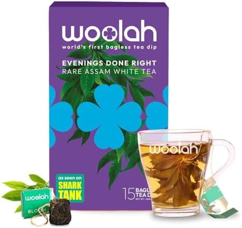 Woolah Rare Assam White Tea Organic Bagless Tea Dip