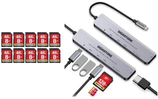 Amazon.com: [SD/microSD Card Reader] 2-Pack GIGASTONE 7-in-1 USB C Hub ...