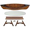 Amazon.com: SAILINGSTORY Wooden Boat Canoe Coffee Table Coastal ...