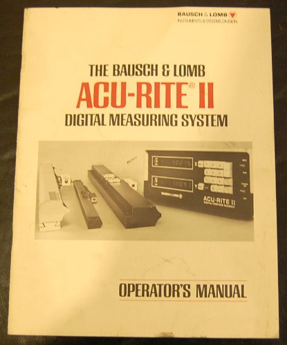 ACU-RITE II Digital Readout DRO Operators Manual: Acu-Rite: Amazon.com ...