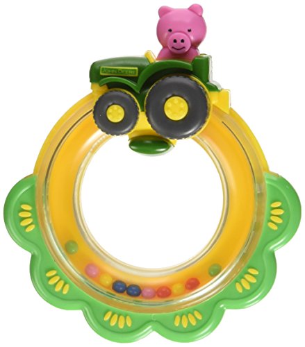 The First Years John Deere Tractor Toy Ring Rattle & Baby - Want It All