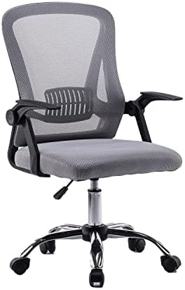 Panana Office Chair Flip-up Armrest Managerial Desk Chair Mesh Back Gas ...