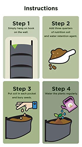 KOYOBO | Vertical Garden | Vertical Hanging Planter, 7 Pocket Vertical ...