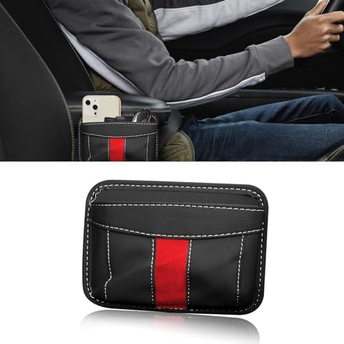 Amazon.com: Kutyun Car Side Pocket Organizer, PU Leather Mini Storage ...