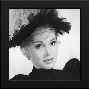 Amazon.com: Zsa Zsa Gabor Custom Framed 12x12 B&W Photo (Wearing a Hat ...