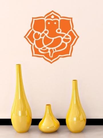 WALLMANTRA Ganapati Bappa Wall Decal Wall Sticker : Size XL(30x30 ...