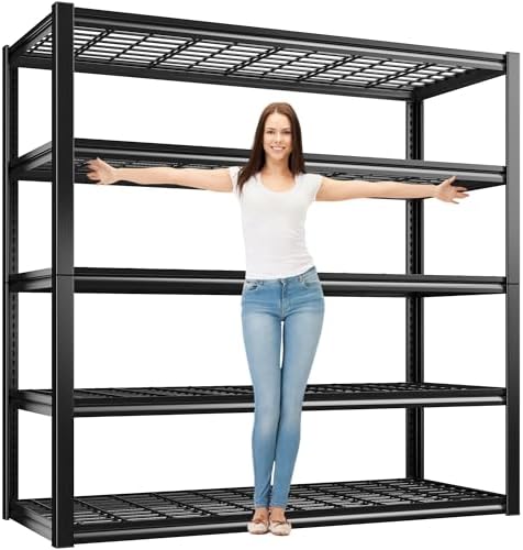 Amazon.com: Greenmade Plastic 5 Tier Utility Storage Shelf Unit System ...