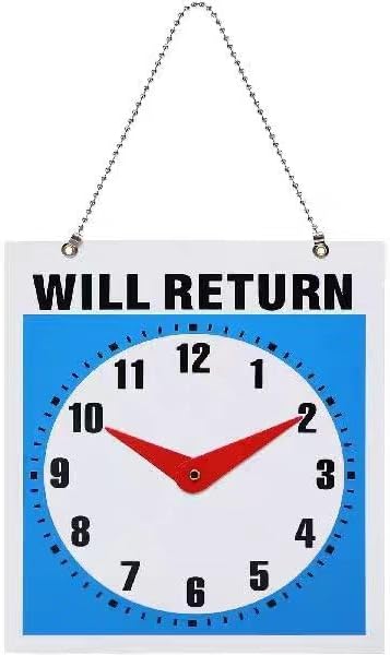 Plastic Time Indicator Highly Visible Out to Lunch Signs for Office ...
