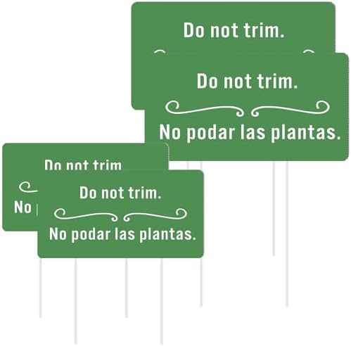 Amazon.com : Bidesign (7x8.8) IN Please Do Not Trim Or Spray The Plants ...
