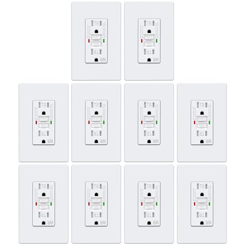 Snapklik.com : ELECTECK 10 Pack 15 Amp Outdoor GFCI Outlets, Weather ...