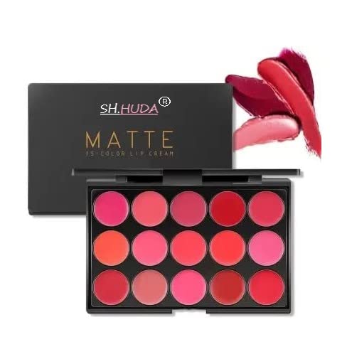 Buy SH.HUDA 15 Color Ultra Beauty Pigmented Infinity Swiss Edition Matte Lip Color Palette ...