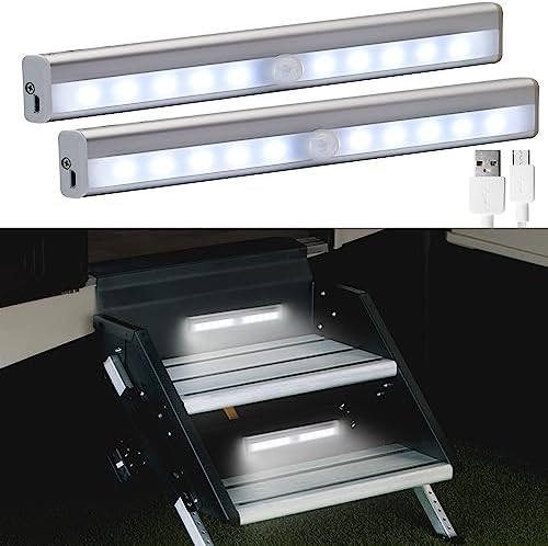 Amazon.com: CCBASEBALL Motion Activated RV Step Lights, 10 LED USB ...