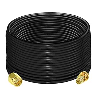 TUOLNK RP SMA Cable RG58 49.2 FT(15M) RP-SMA Female to RP-SMA Male Extension Cable 50ohm for ...