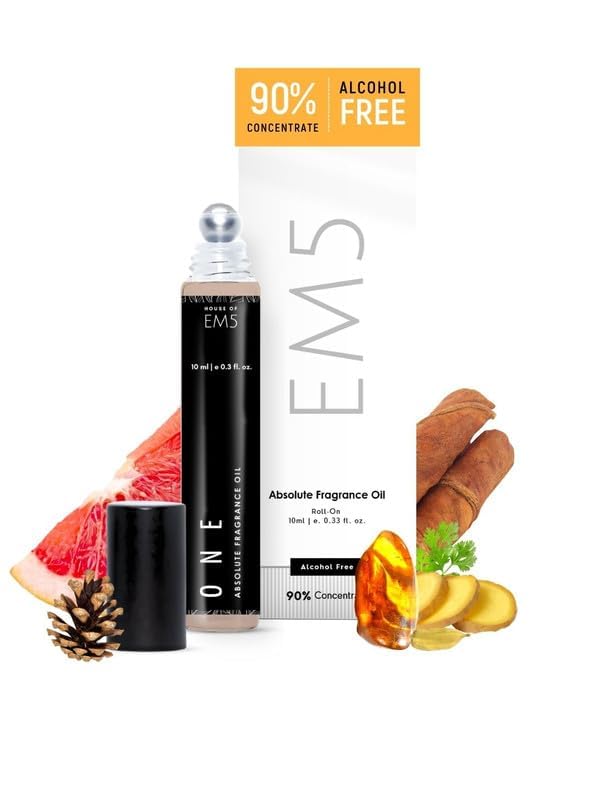 Amazon.com: EM5™ ONE | Perfume Oil Roll On (Attar) 90% Concentrate Non ...