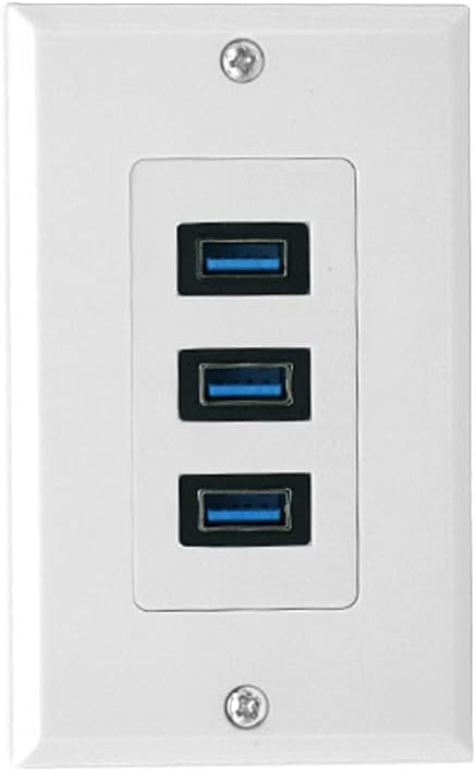 Amazon.com: 4.2A USB 3.0 Wall Plate, Halokny 3 Port USB3.0 Female ...