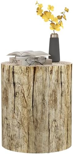 Amazon.com: Ball & Cast Faux Wood Tree Stump Stool MgO Accent Side End ...