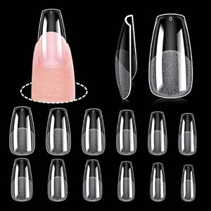 Amazon.com: MEKK Medium Coffin Nail Tips,240PCS Full Cover Half Matte ...