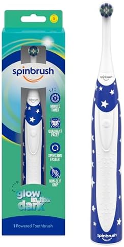 Amazon.com : Spinbrush Kids Electric Toothbrush, Glow in The Dark ...