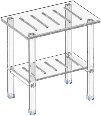 Amazon.com: FansaFurn Acrylic Shower Stool, Modern Shower Bench with ...