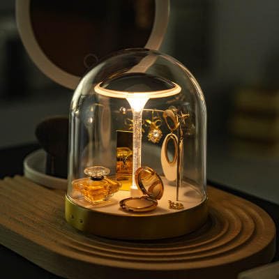 DILUSSO LIVING LED Jewelry Box | Portable Lamp With 4 Level Brightness ...