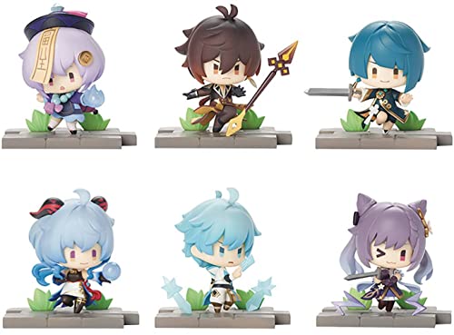 MiHoYo Genshin Impact pack 6 figurines Battle Scene Collection Liyue ...