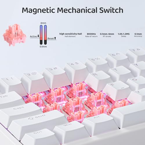 BOYI 66Pro Rapid Trigger Magnetic Switch RGB Gaming Keyboard for Gamer ...