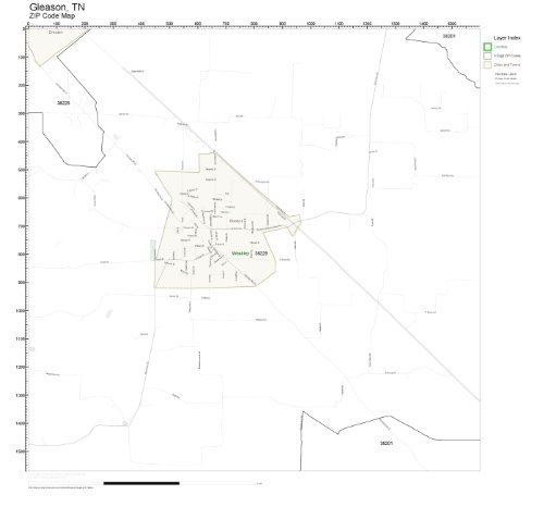 Buy ZIP Code Wall of Gleason, TN ZIP Code Laminated Online at ...