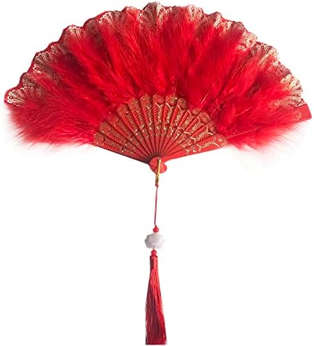 Amazon.com: Huralona 1920s Vintage Style Flapper Hand Fan Embroidered ...