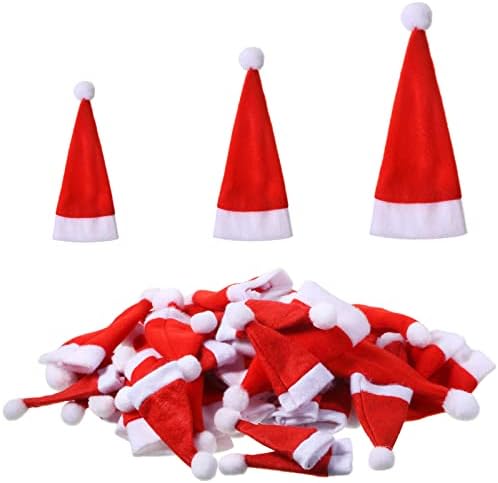 Amazon.com: WINIT Mini Christmas Hats Santa Hat for Crafts Dolls Wine ...
