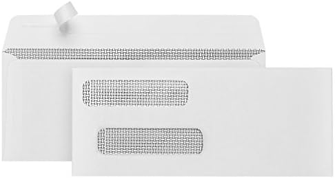 500 Gummed Double Window Security Check Envelopes - Designed for ...