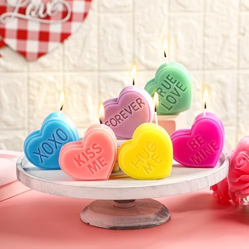 Amazon.com: Pink Heart Shaped Candles - Vanilla Scented, Preppy ...