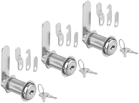 Cabinet Lock with Keys, 2" Extra-Long Cam Locks keyed Alike, Heavy Duty ...